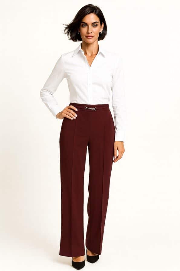 PANTALON RECTO CINTURA DETALLE - Vertiche